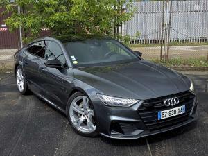 Pelēks Audi A7 Sportback 2018 Šauļi, ar dzinēja tilpumu 2.97 L un nobraukumu 284 tūkst. km par 26500 €, foto  vietnē AUTOMOTO.COM.LV