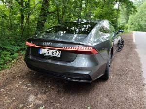Grey Audi A7 Sportback 2018 in Vilnius, with an engine capacity of 2.97 L and mileage of 76 thousand km for 37000 €, photo 4 on AUTOMOTO.COM.LV