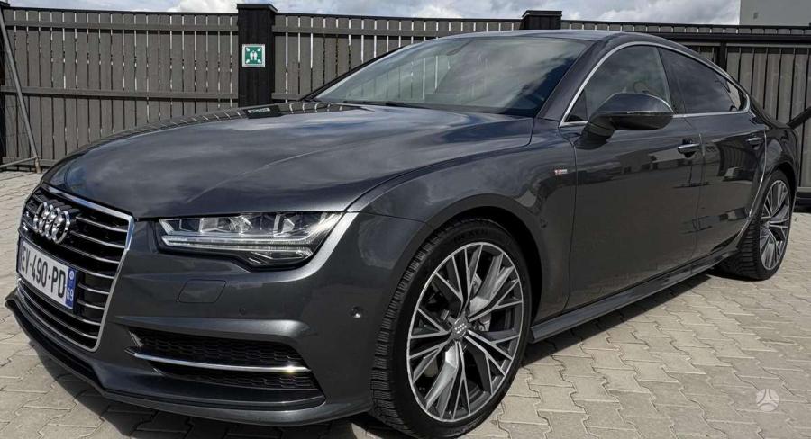 Pelēks Audi A7 Sportback 2018 Kauņa, ar dzinēja tilpumu 2.97 L un nobraukumu 300 tūkst. km par 14999 €, foto 1 vietnē AUTOMOTO.COM.LV