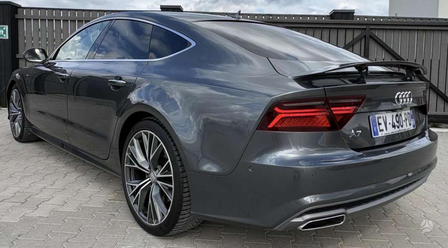 Pelēks Audi A7 Sportback 2018 Kauņa, ar dzinēja tilpumu 2.97 L un nobraukumu 300 tūkst. km par 14999 €, foto 10 vietnē AUTOMOTO.COM.LV