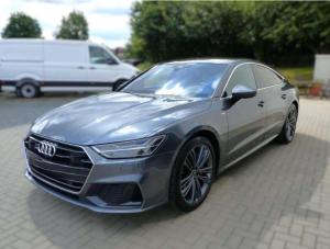 Grey Audi A7 Sportback 2022 in Kaunas, with an engine capacity of 1.98 L and mileage of 130 thousand km for 53700 €, photo  on AUTOMOTO.COM.LV