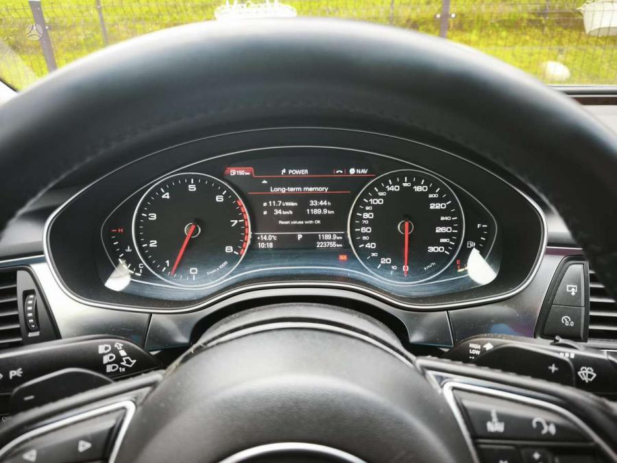 Pelēks Audi A7 Sportback 2013 Viļņa, ar dzinēja tilpumu 3.00 L un nobraukumu 224 tūkst. km par 9700 €, foto 22 vietnē AUTOMOTO.COM.LV