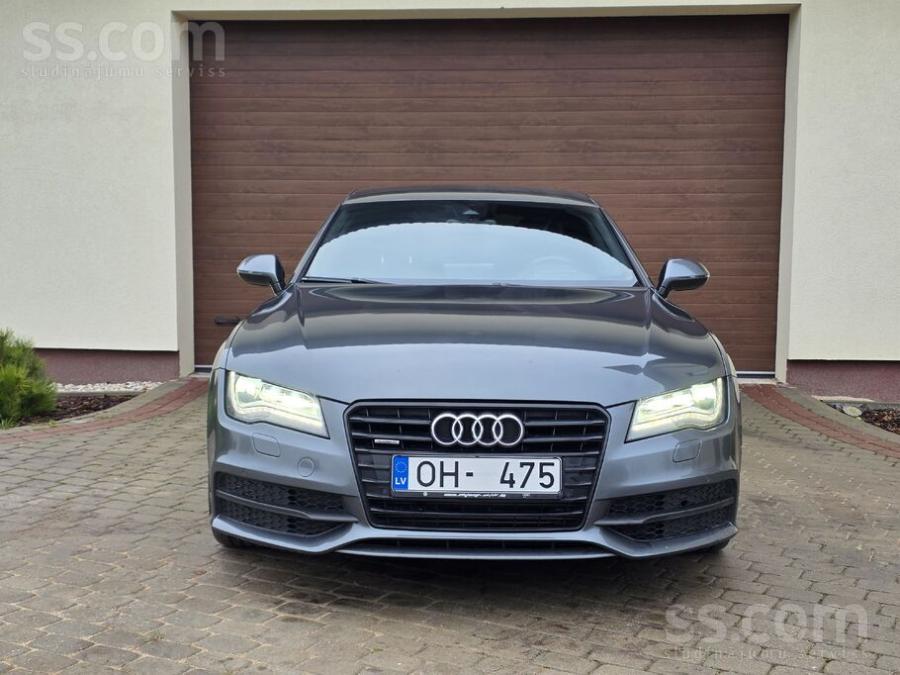 Pelēks Audi A7 Sportback 2014 Rīga, ar dzinēja tilpumu 3.00 L un nobraukumu 299 tūkst. km par 13950 €, foto 2 vietnē AUTOMOTO.COM.LV