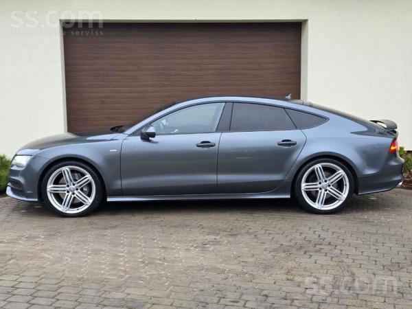 Pelēks Audi A7 Sportback 2014 Rīga, ar dzinēja tilpumu 3.00 L un nobraukumu 299 tūkst. km par 13950 €, foto 4 vietnē AUTOMOTO.COM.LV