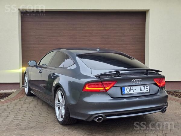 Pelēks Audi A7 Sportback 2014 Rīga, ar dzinēja tilpumu 3.00 L un nobraukumu 299 tūkst. km par 13950 €, foto 9 vietnē AUTOMOTO.COM.LV