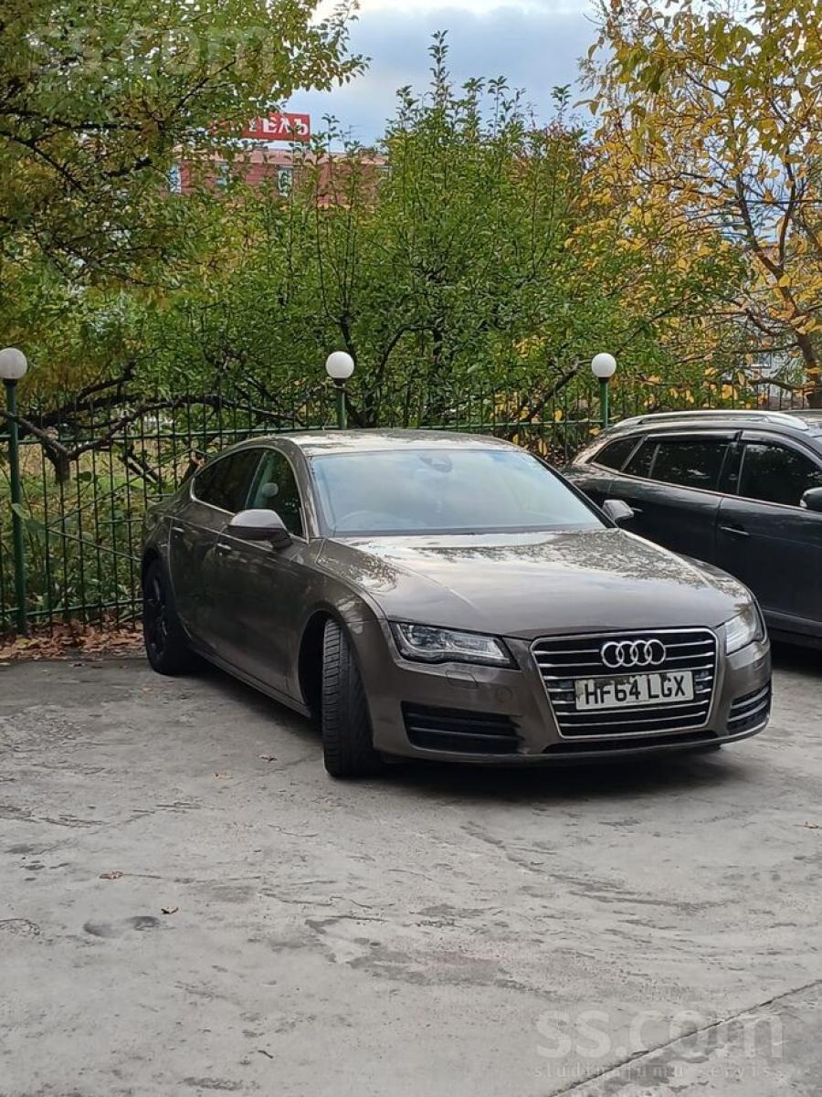 Pelēks Audi A7 Sportback 2014 Valmiera, ar dzinēja tilpumu 3.00 L un nobraukumu 350 tūkst. km par 4750 €, foto 1 vietnē AUTOMOTO.COM.LV