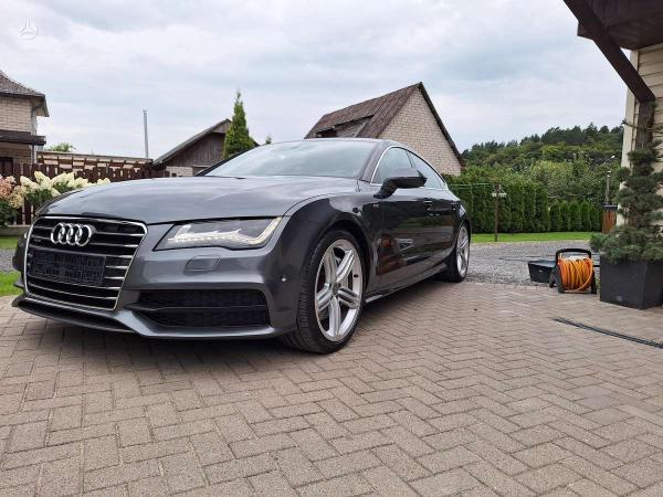 Grey Audi A7 Sportback 2014 in Kaunas, with an engine capacity of 3.00 L and mileage of 199 thousand km for 14300 €, photo 3 on AUTOMOTO.COM.LV