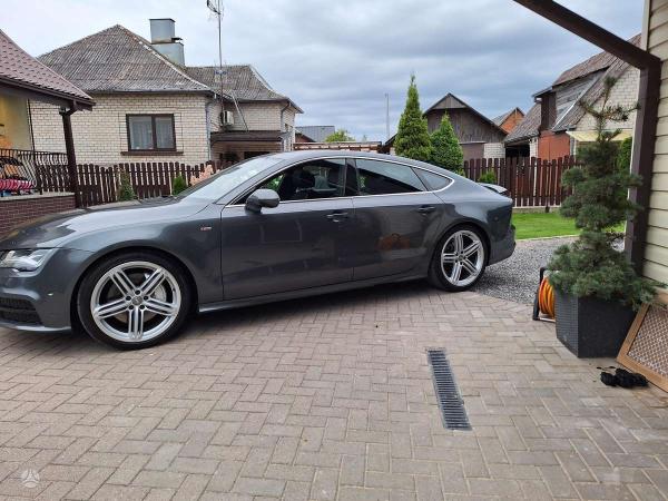 Grey Audi A7 Sportback 2014 in Kaunas, with an engine capacity of 3.00 L and mileage of 199 thousand km for 14300 €, photo 9 on AUTOMOTO.COM.LV