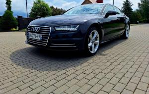 Grey Audi A7 Sportback 2015 in Klaipeda, with an engine capacity of 3.00 L and mileage of 200 thousand km for 15700 €, photo  on AUTOMOTO.COM.LV