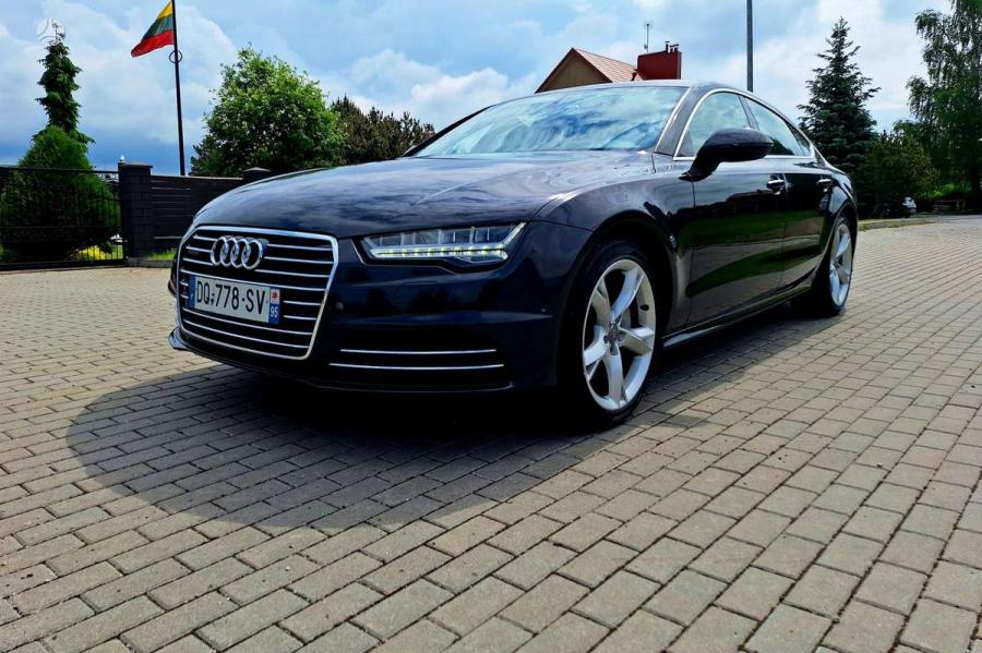 Grey Audi A7 Sportback 2015 in Klaipeda, with an engine capacity of 3.00 L and mileage of 200 thousand km for 15600 €, photo 3 on AUTOMOTO.COM.LV
