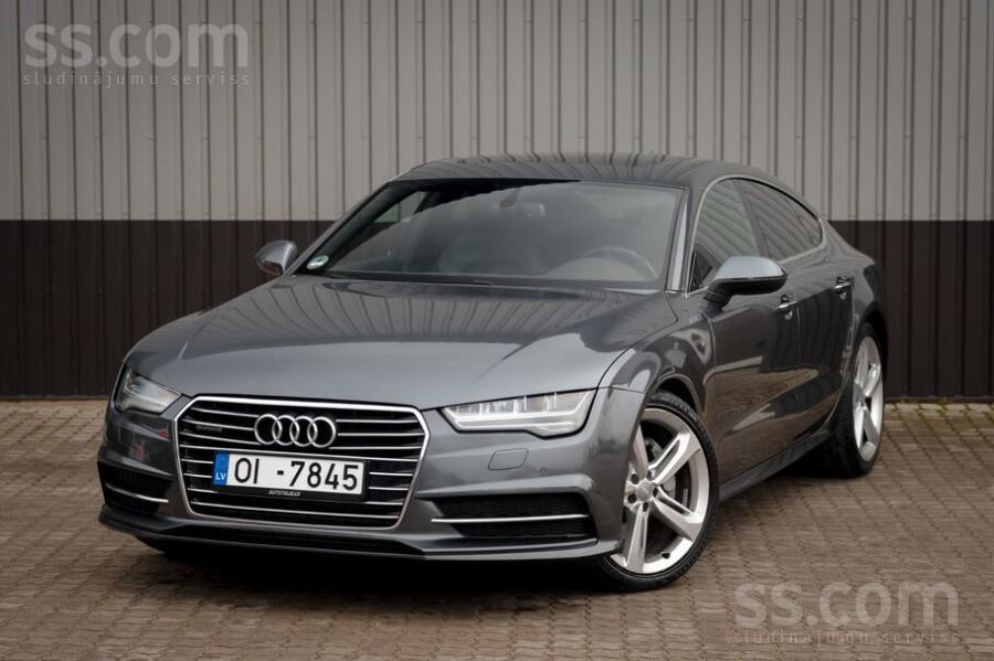 Grey Audi A7 Sportback 2016 in Talsi, with an engine capacity of 3.00 L and mileage of 281 thousand km for 17990 €, photo 3 on AUTOMOTO.COM.LV