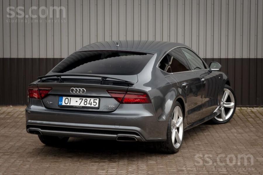 Grey Audi A7 Sportback 2016 in Talsi, with an engine capacity of 3.00 L and mileage of 281 thousand km for 17990 €, photo 7 on AUTOMOTO.COM.LV