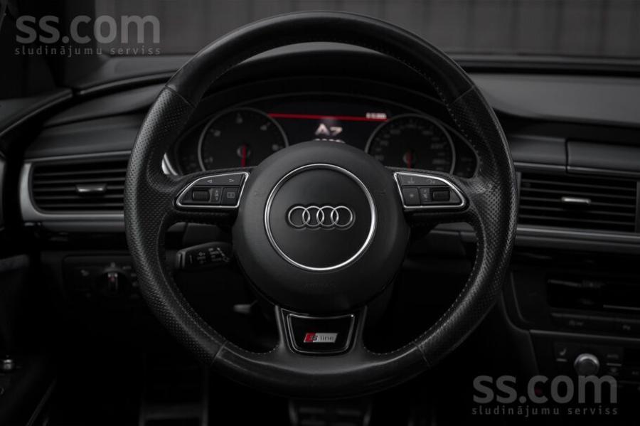 Grey Audi A7 Sportback 2016 in Talsi, with an engine capacity of 3.00 L and mileage of 281 thousand km for 17990 €, photo 19 on AUTOMOTO.COM.LV