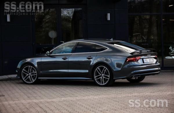 Grey Audi A7 Sportback 2017 in Riga, with an engine capacity of 3.00 L and mileage of 215 thousand km for 19000 €, photo 2 on AUTOMOTO.COM.LV