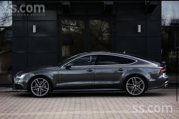 Grey Audi A7 Sportback 2017 in Riga, with an engine capacity of 3.00 L and mileage of 215 thousand km for 19000 €, photo 3 on AUTOMOTO.COM.LV