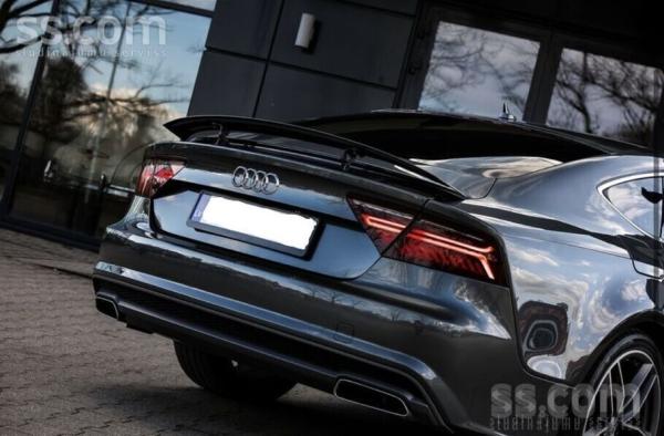 Grey Audi A7 Sportback 2017 in Riga, with an engine capacity of 3.00 L and mileage of 215 thousand km for 19000 €, photo 4 on AUTOMOTO.COM.LV