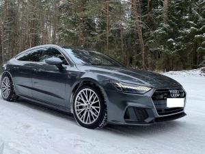 Grey Audi A7 Sportback 2018 in Kaunas, with an engine capacity of 3.00 L and mileage of 174 thousand km for 38900 €, photo 3 on AUTOMOTO.COM.LV