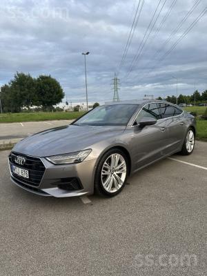 Grey Audi A7 Sportback 2018 in Riga, with an engine capacity of 3.00 L and mileage of 155 thousand km for 32000 €, photo  on AUTOMOTO.COM.LV