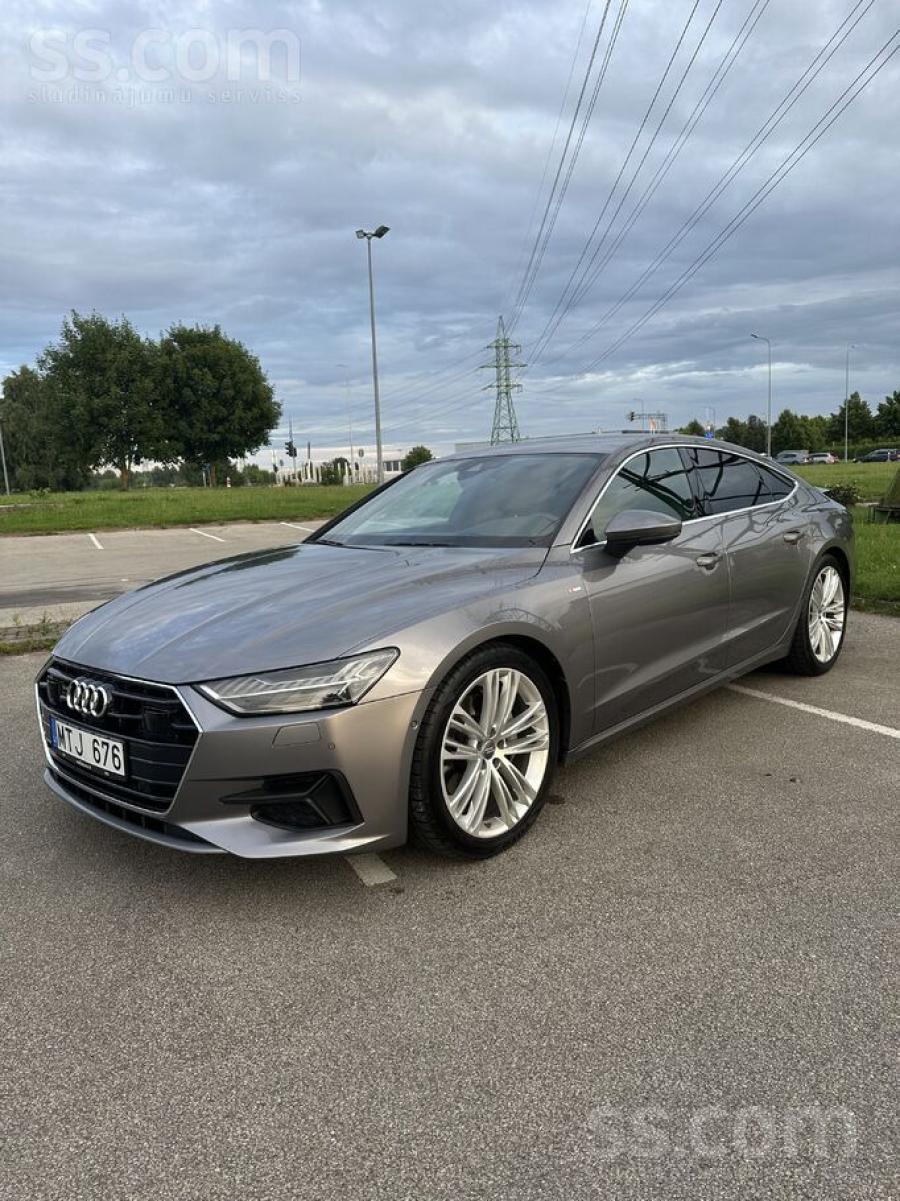 Grey Audi A7 Sportback 2018 in Riga, with an engine capacity of 3.00 L and mileage of 155 thousand km for 32000 €, photo 1 on AUTOMOTO.COM.LV