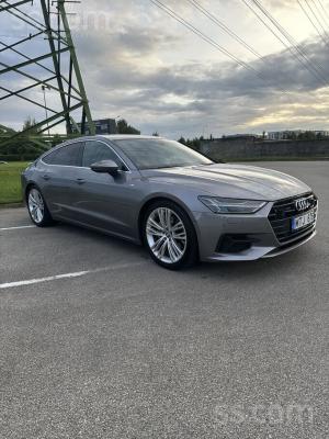 Grey Audi A7 Sportback 2018 in Riga, with an engine capacity of 3.00 L and mileage of 155 thousand km for 32000 €, photo 3 on AUTOMOTO.COM.LV