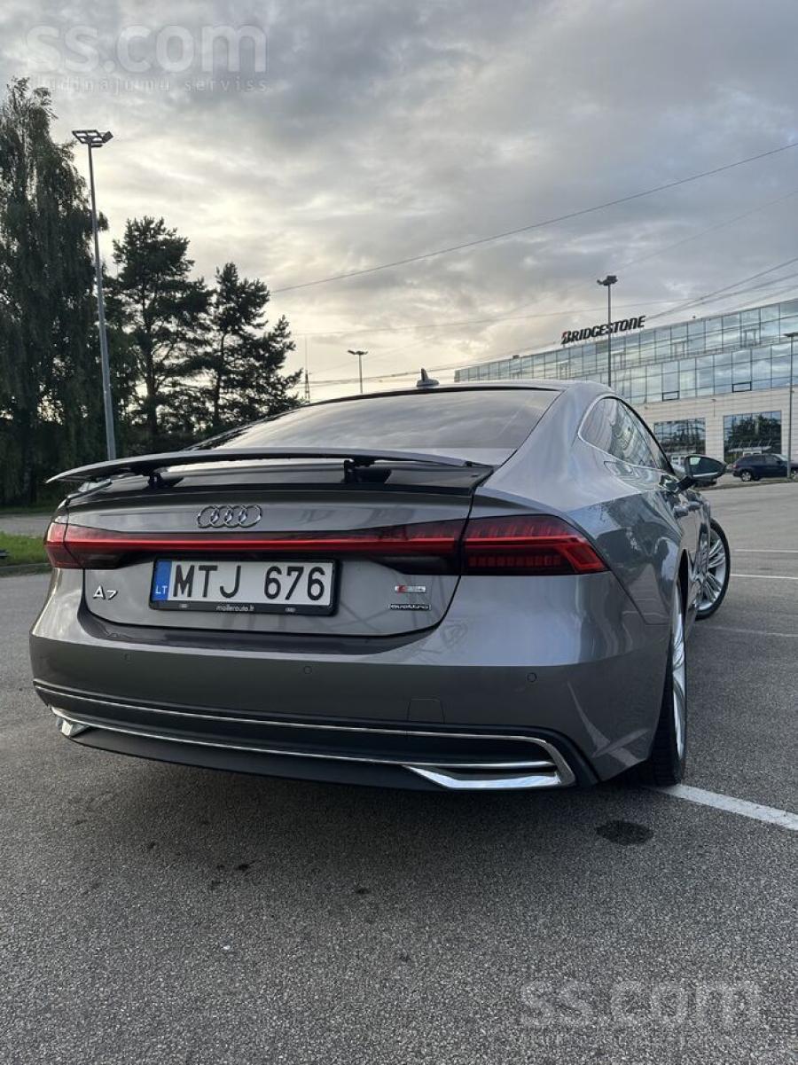 Grey Audi A7 Sportback 2018 in Riga, with an engine capacity of 3.00 L and mileage of 155 thousand km for 32000 €, photo 10 on AUTOMOTO.COM.LV