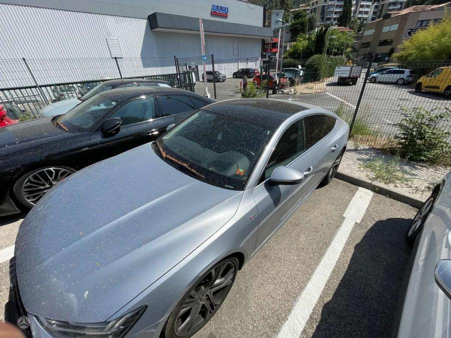 Grey Audi A7 Sportback 2018 in Vilnius, with an engine capacity of 3.00 L and mileage of 202 thousand km for 22390 €, photo 6 on AUTOMOTO.COM.LV