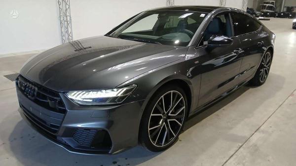Grey Audi A7 Sportback 2022 in Vilnius, with an engine capacity of 1.98 L and mileage of 90 thousand km for 47690 €, photo 1 on AUTOMOTO.COM.LV