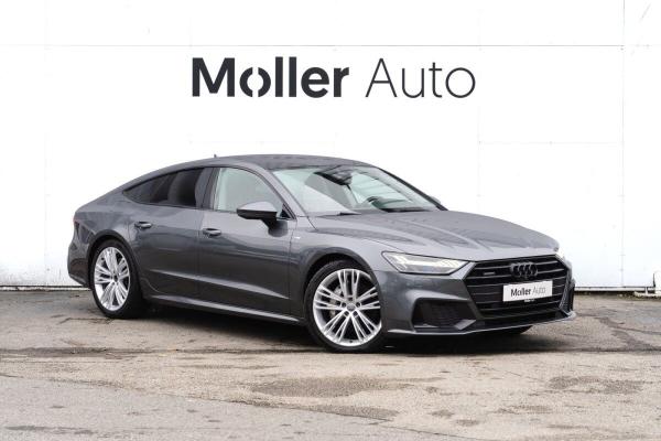 Grey Audi A7 Sportback 2018 in Riga, with an engine capacity of 3.00 L and mileage of 110 thousand km for 32950 €, photo 3 on AUTOMOTO.COM.LV