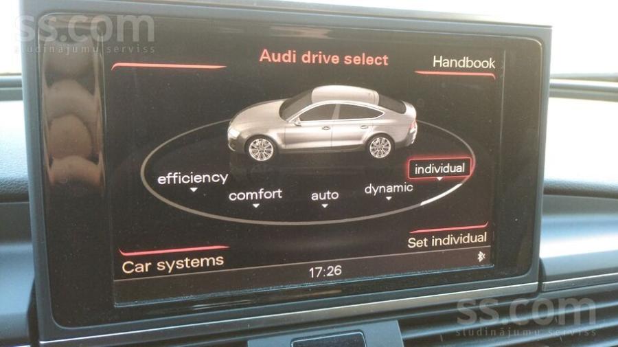 Audi A7 Sportback 2012 Jēkabpils, ar dzinēja tilpumu 3.00 L un nobraukumu 272 tūkst. km par 11500 €, foto 32 vietnē AUTOMOTO.COM.LV