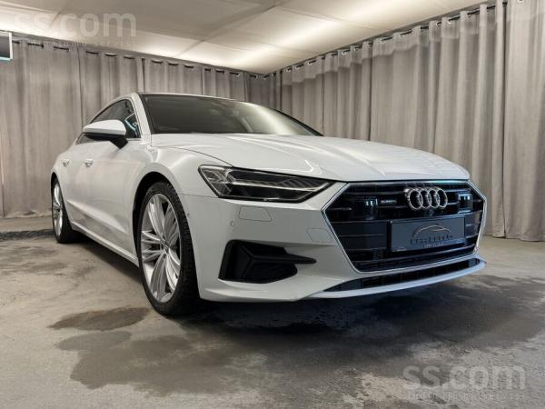 White Audi A7 Sportback 2018 in Riga, with an engine capacity of 3.00 L and mileage of 85 thousand km for 32990 €, photo 3 on AUTOMOTO.COM.LV