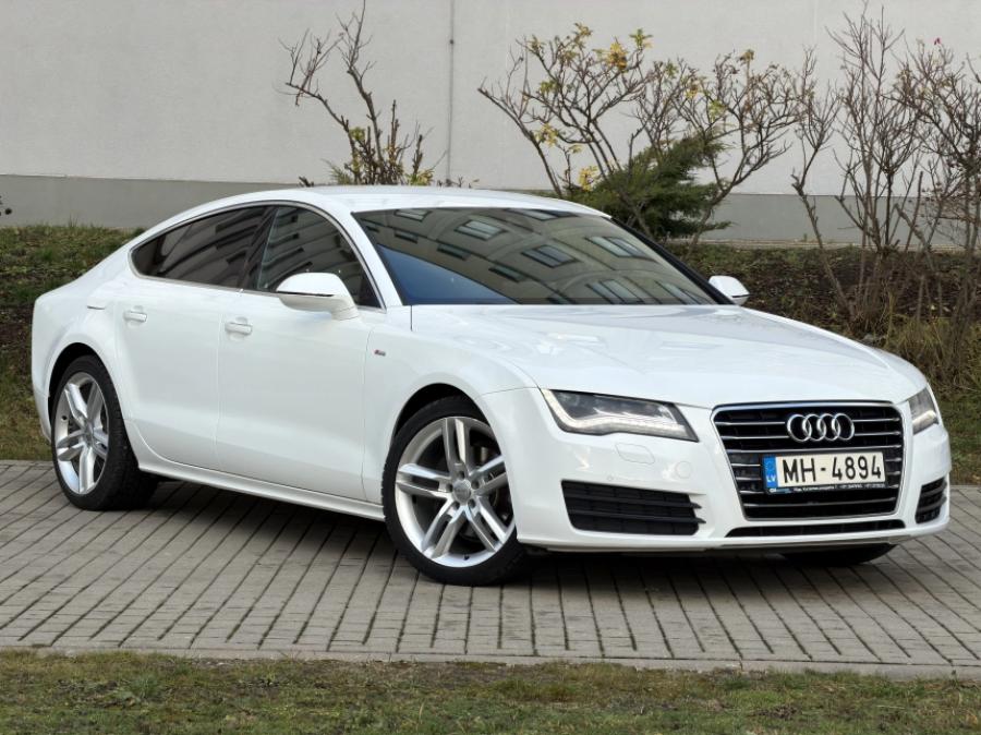 White Audi A7 Sportback 2011 in Riga, with an engine capacity of 3.00 L and mileage of 242 thousand km for 11900 €, photo 3 on AUTOMOTO.COM.LV