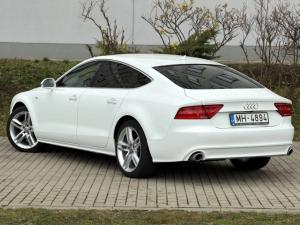 White Audi A7 Sportback 2011 in Riga, with an engine capacity of 3.00 L and mileage of 242 thousand km for 11900 €, photo 7 on AUTOMOTO.COM.LV