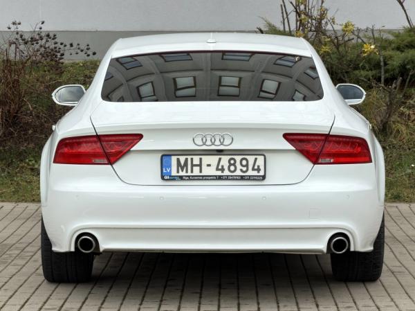 White Audi A7 Sportback 2011 in Riga, with an engine capacity of 3.00 L and mileage of 242 thousand km for 11900 €, photo 6 on AUTOMOTO.COM.LV