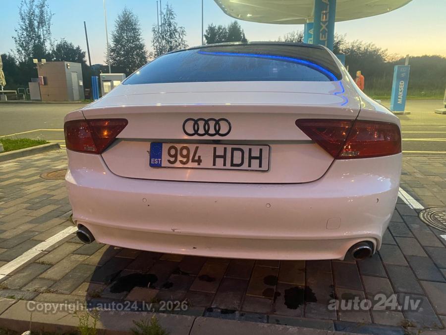 White Audi A7 Sportback 2011 in Tallinn, with an engine capacity of 3.00 L and mileage of 515 thousand km for 8990 €, photo 6 on AUTOMOTO.COM.LV