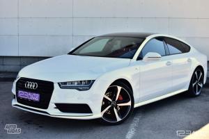 White Audi A7 Sportback 2014 in Kretinga, with an engine capacity of 3.00 L and mileage of 254 thousand km for 15999 €, photo  on AUTOMOTO.COM.LV