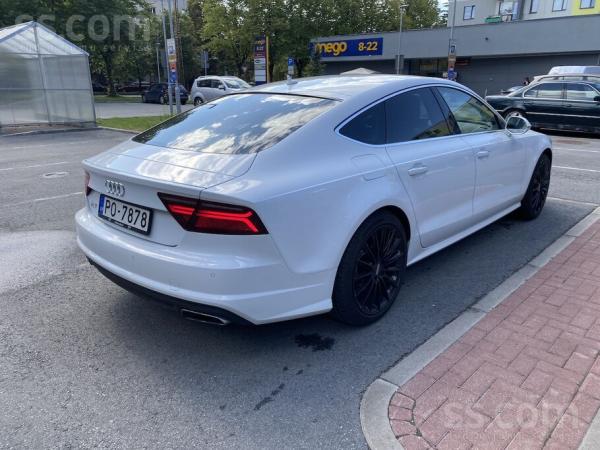 White Audi A7 Sportback 2015 in Riga, with an engine capacity of 2.00 L and mileage of 116 thousand km for 18500 €, photo 2 on AUTOMOTO.COM.LV