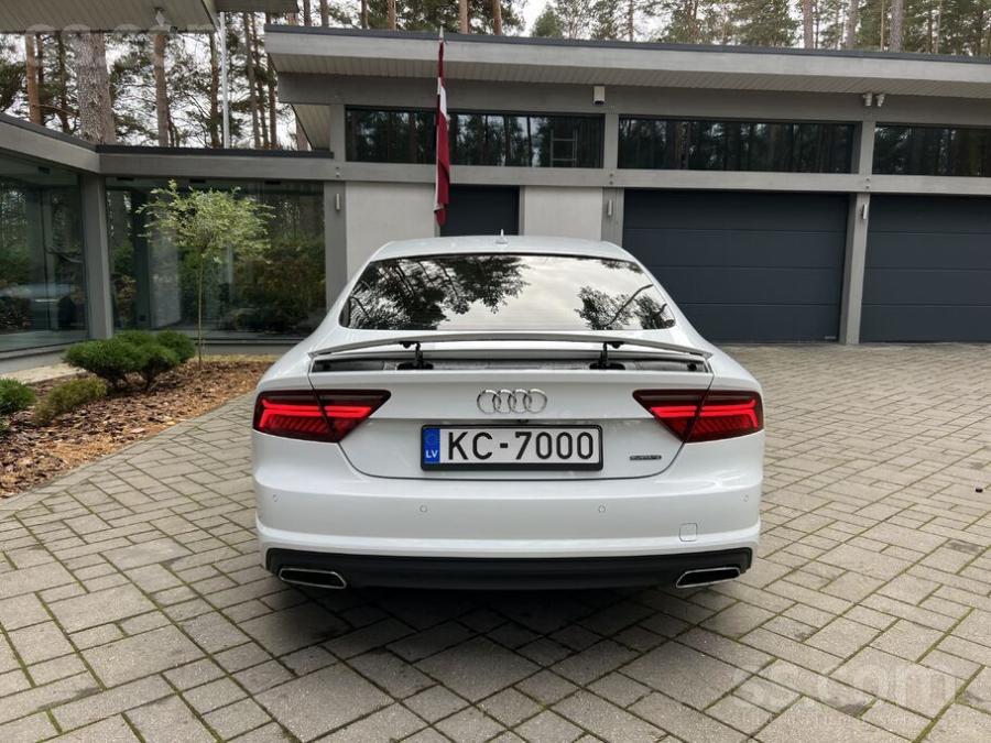 White Audi A7 Sportback 2015 in Riga, with an engine capacity of 3.00 L and mileage of 259 thousand km for 19500 €, photo 6 on AUTOMOTO.COM.LV
