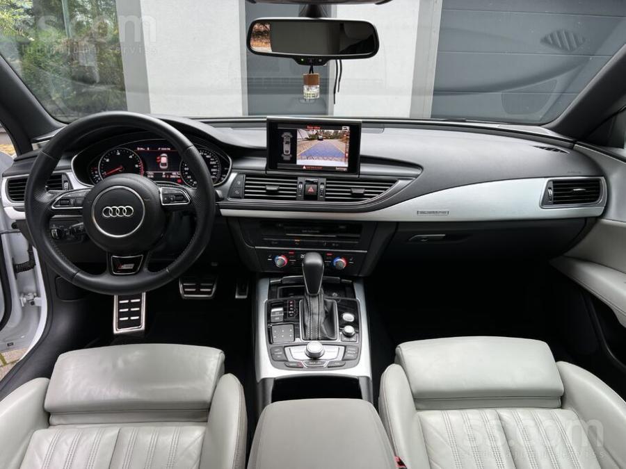 White Audi A7 Sportback 2015 in Riga, with an engine capacity of 3.00 L and mileage of 259 thousand km for 19500 €, photo 10 on AUTOMOTO.COM.LV
