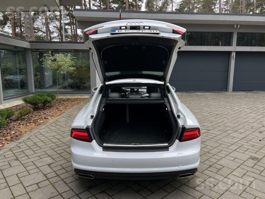 White Audi A7 Sportback 2015 in Riga, with an engine capacity of 3.00 L and mileage of 259 thousand km for 19500 €, photo 19 on AUTOMOTO.COM.LV
