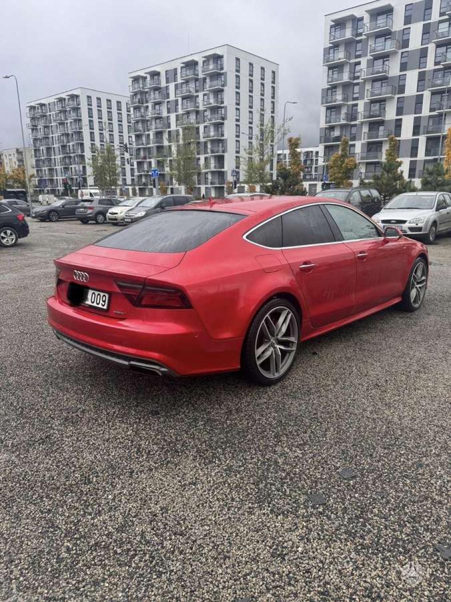 White Audi A7 Sportback 2015 in Vilnius, with an engine capacity of 3.00 L and mileage of 217 thousand km for 18200 €, photo 7 on AUTOMOTO.COM.LV