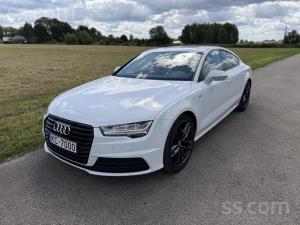 Balts Audi A7 Sportback 2015 Rīga, ar dzinēja tilpumu 3.00 L un nobraukumu 267 tūkst. km par 17800 €, foto  vietnē AUTOMOTO.COM.LV