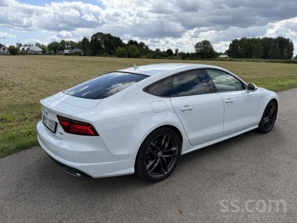 White Audi A7 Sportback 2015 in Riga, with an engine capacity of 3.00 L and mileage of 267 thousand km for 17800 €, photo 5 on AUTOMOTO.COM.LV