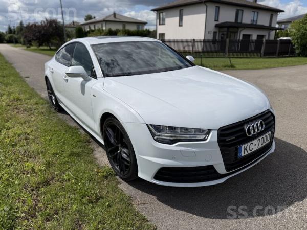 White Audi A7 Sportback 2015 in Riga, with an engine capacity of 3.00 L and mileage of 267 thousand km for 17800 €, photo 7 on AUTOMOTO.COM.LV