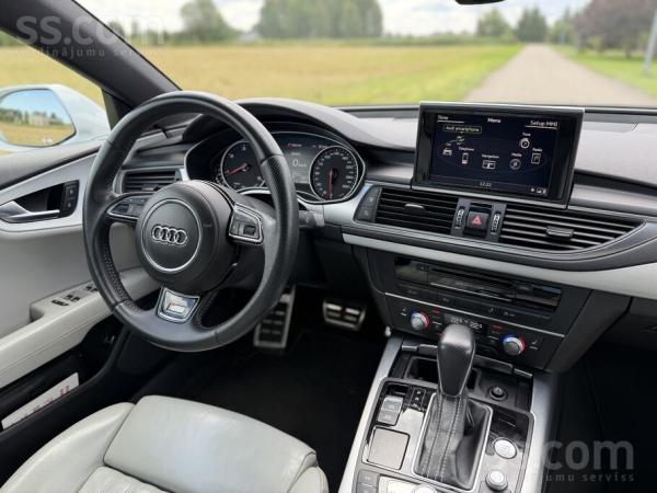 White Audi A7 Sportback 2015 in Riga, with an engine capacity of 3.00 L and mileage of 267 thousand km for 17800 €, photo 10 on AUTOMOTO.COM.LV