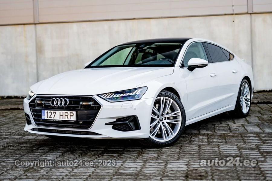 Balts Audi A7 Sportback 2018 Tallina, ar dzinēja tilpumu 3.00 L un nobraukumu 91 tūkst. km par 43900 €, foto 1 vietnē AUTOMOTO.COM.LV