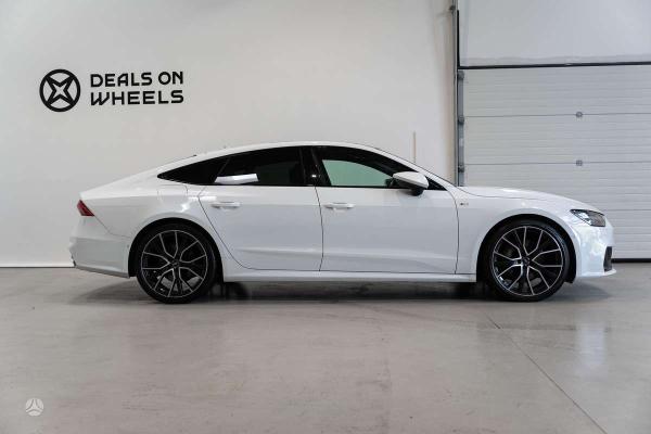 White Audi A7 Sportback 2018 in Vilnius, with an engine capacity of 2.97 L and mileage of 193 thousand km for 32900 €, photo 4 on AUTOMOTO.COM.LV