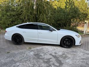 White Audi A7 Sportback 2019 in Riga, with an engine capacity of 3.00 L and mileage of 93 thousand km for 41900 €, photo 4 on AUTOMOTO.COM.LV