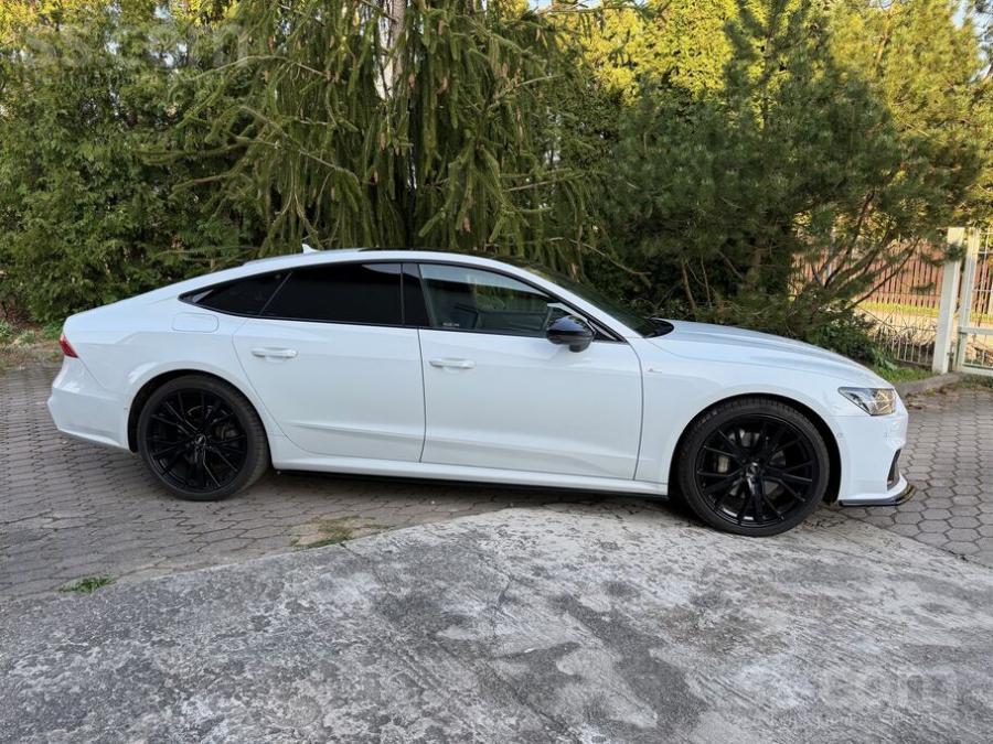 White Audi A7 Sportback 2019 in Riga, with an engine capacity of 3.00 L and mileage of 93 thousand km for 41900 €, photo 4 on AUTOMOTO.COM.LV