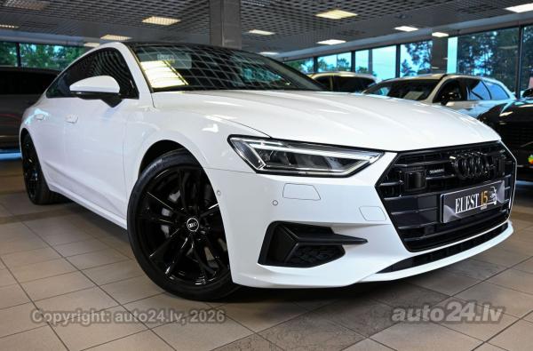 White Audi A7 Sportback 2021 in Tallinn, with an engine capacity of 2.00 L and mileage of 64 thousand km for 44900 €, photo 1 on AUTOMOTO.COM.LV