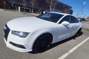White Audi A7 Sportback 2016 in Klaipeda, with an engine capacity of 2.00 L and mileage of 129 thousand km for 17500 €, photo  on AUTOMOTO.COM.LV
